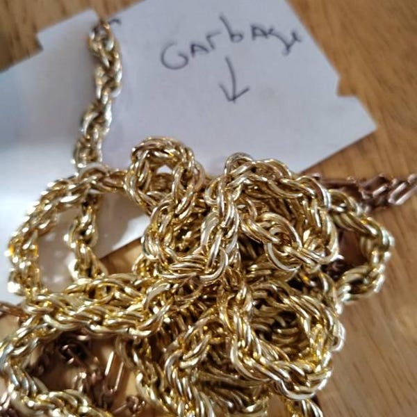 Bold Rope Open Chain 14k Gold by Yard, Double Oval Link Chain, Yellow ...