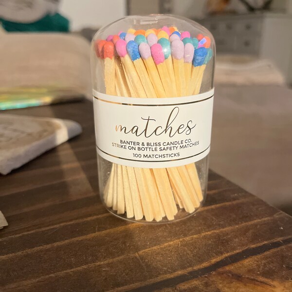 Refill Matchsticks! Bundle of 100 Color Safety Matches to Refill Your ...