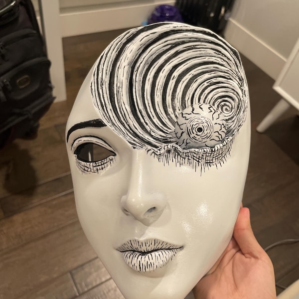 Demon Masquerade Half Mask | Tragedy Mask DIY - Etsy