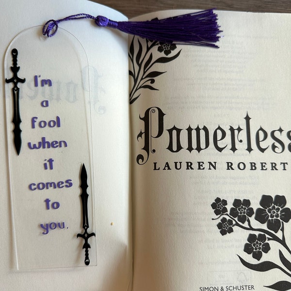 Powerless Inspired Bookmark - Etsy