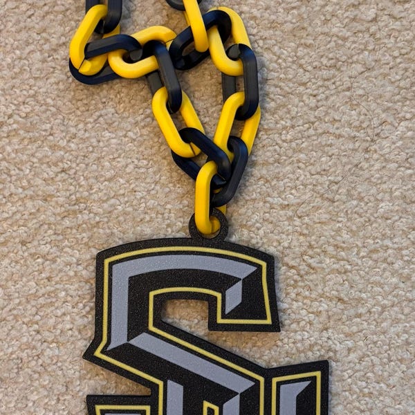 Custom Fan Chain Giant Logo Necklace Sports Homerun Turnover Jumbo ...