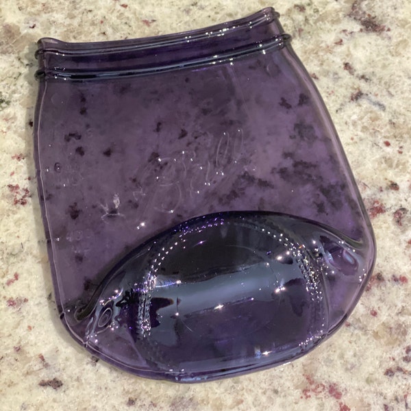 Melted Mason Jar Spoon Rest, Clear Glass Ball Jar Spoon Rest, Spoon ...