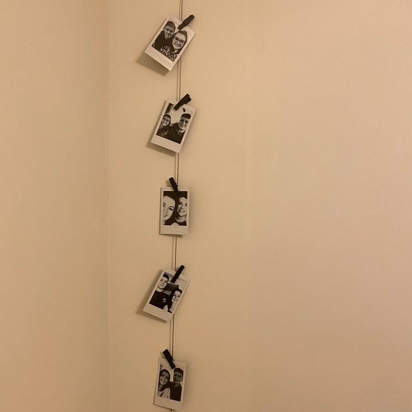 Cable Photo Display // Cable Photo Holder // Instax Mini Prints ...