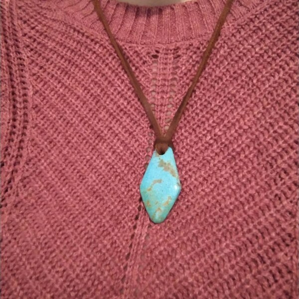 Ulka Rocks Rare Mine #8 Turquoise Diamond Pendant; Mine Number 8; Mine ...