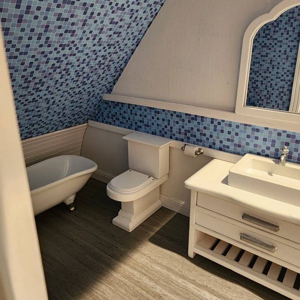 Dollhouse Miniature Toilet Dollhouse Bathroom Mini Toilet Dollhouse ...