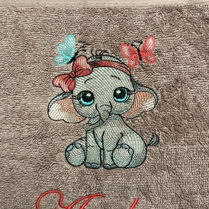 Baby Girl Elephant Machine Embroidery Design Safari Babies Series 3 ...