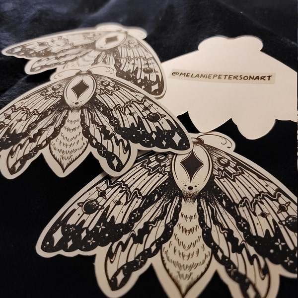 Moth Sticker Decal | Witchy Stickers | Luna Moth Sticker | Moth Art ...