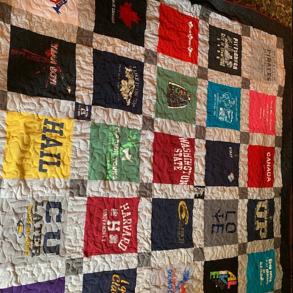 Thin Blue Line Throw Quilt or Wallhanging - Can Be Made With Other Line ...