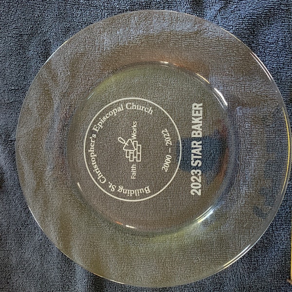 Custom Engraved Glass Plate | Etched Glass | Personalized Glass Plate ...