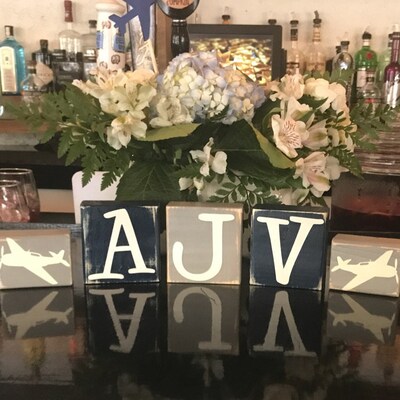 PERSONALIZED LETTER BLOCKS Baby Shower Gift Dallas Cowboys Stars Custom ...