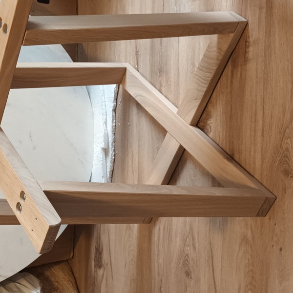 Oak Table Legs for Round Tables – Solid Wood Base 40x80mm – Fits Wood ...