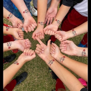 Team Pack of 14 Temporary Tattoos / Gold trust | Etsy