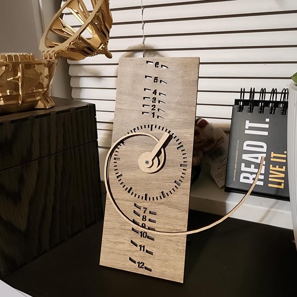 Fibonacci Wall and Desk Clock, Unusual Geometric Wooden Design ...
