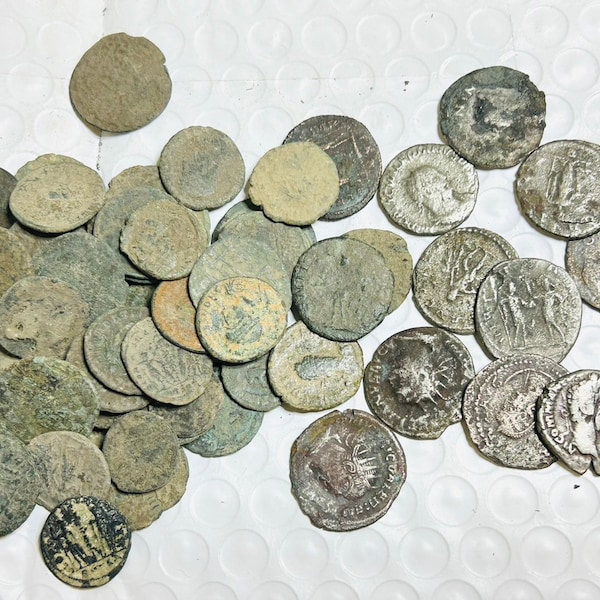 Genuine Uncleaned Ancient Roman Coins High Quality ~1700 Years Old! (silver Coins Included!) - Etsy