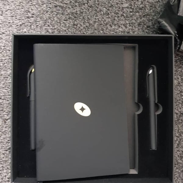 Black Paper Notebook A5 | Luxury Hardback Journal | All Black Notebook ...