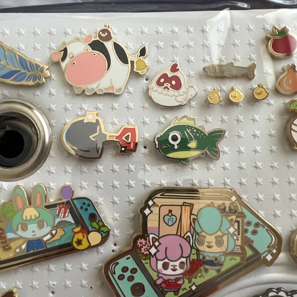 Farm Friends Hard Enamel Pins, Strawberry Cow, Chicken, and Baby Chicks ...