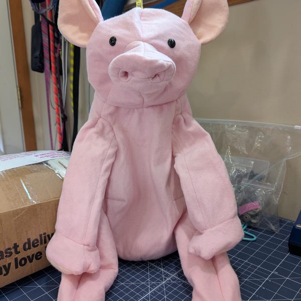 Hamilton Pig PDF Sewing Pattern 18" Plush Stuffed Animal Weighted ...