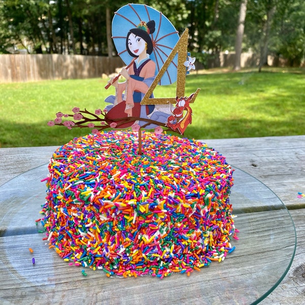 Mulan Cake Topper. Mulan Inspired Cake Topper. Mulan Birthday Party. - Etsy