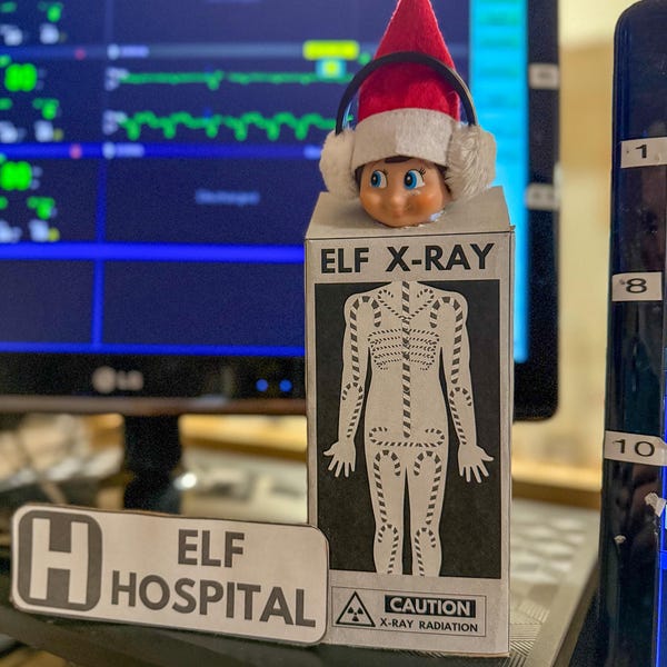 Printable Elf X-ray Props, Christmas Elf Doctor Scene, Xmas Elf ...