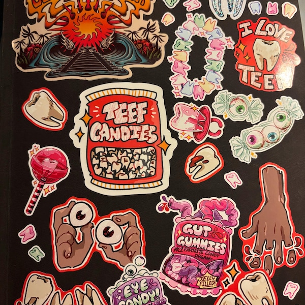 Gore Candy Waterproof Sticker Sheet! - Etsy
