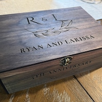 Personalized Wooden Name Box for Memories, Keepsake Christmas Gift ...