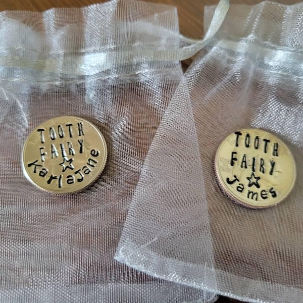 Tooth Fairy | Hand Stamped | Quarter | Tooth Lost Gift | Lost Tooth ...