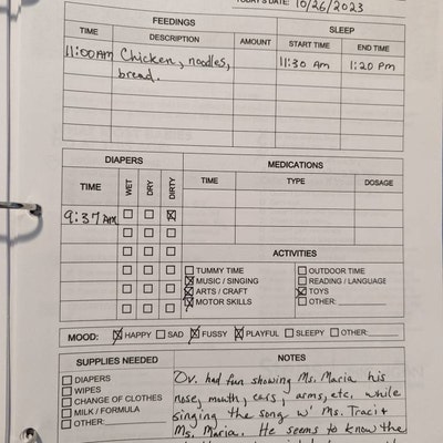 Daycare Emergency Contact List. Emergency Contact Form. Printable PDF ...