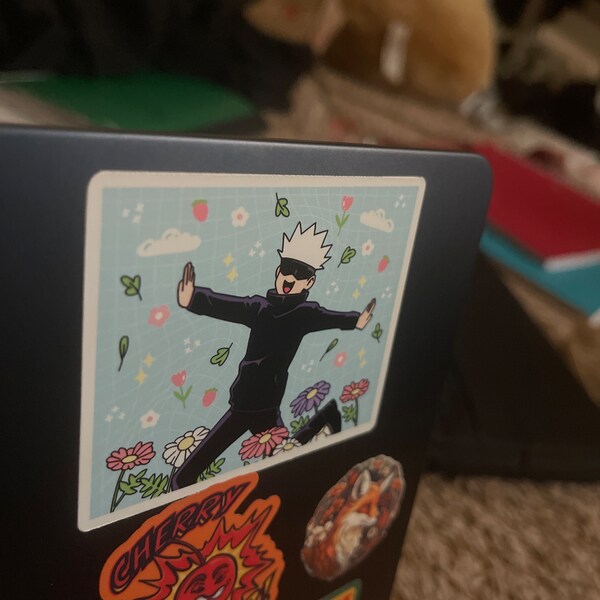 Gojo Satoru Flower Field Sticker Strawberry Flowers JJK Jujutsu Kaisen ...