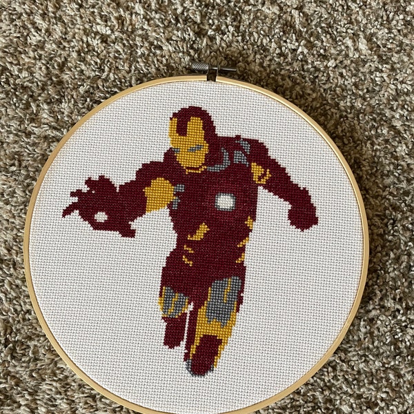 Cross-stitch Pattern - Iron Man (minimalist) - Etsy