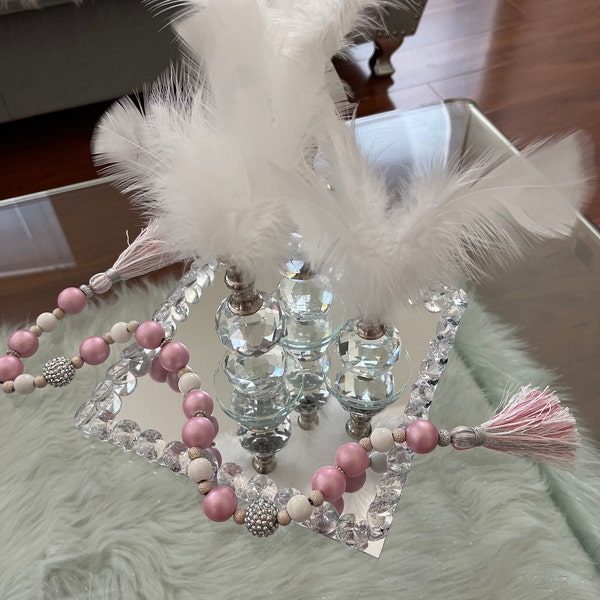 MTO 2 Tier Glam Diamond Mirrored Perfume/cosmetics Vanity Tray - Etsy