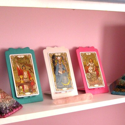 Engraved Single Tarot Stand & Oracle Stand for Tarot Cards and Oracle ...