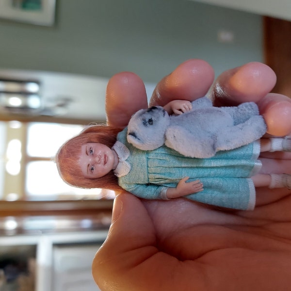 OOAK Doll for Dollhouse 1/12, OOAK Baby, 2.2 Inch, Poseable, Character ...