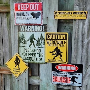 Werewolf Sign, Werewolf Breeding Area, Werewolf Gift, Urban Legends ...