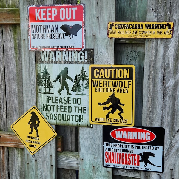Werewolf Sign, Werewolf Breeding Area, Werewolf Gift, Urban Legends ...