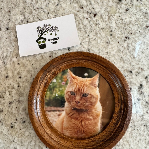 Wooden Round Frame, Round Picture Frame, Round Frame, Choose Size: 4 X ...