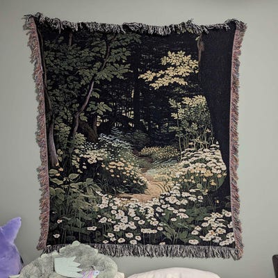 Dark Floral Cottagecore Rug Bohemian Aesthetic Living Room Home Decor ...