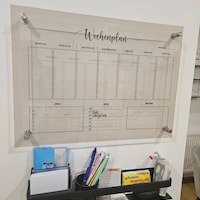Wochenplaner aus Acrylglas in A3, Wochenplan für die Wand, Acryl Planer ...