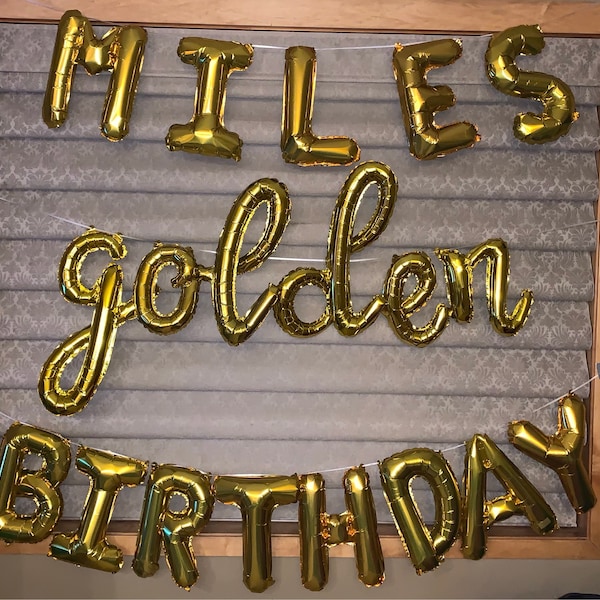 Golden Birthday Balloons Golden Birthday Party Decor Golden Birthday ...