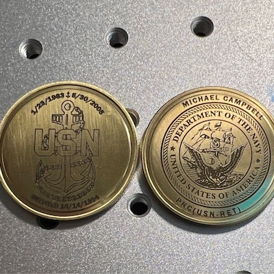 Brass Blanks Challenge Coin Reed Edge Grooved Mirror Finish 40 Mm Fiber ...