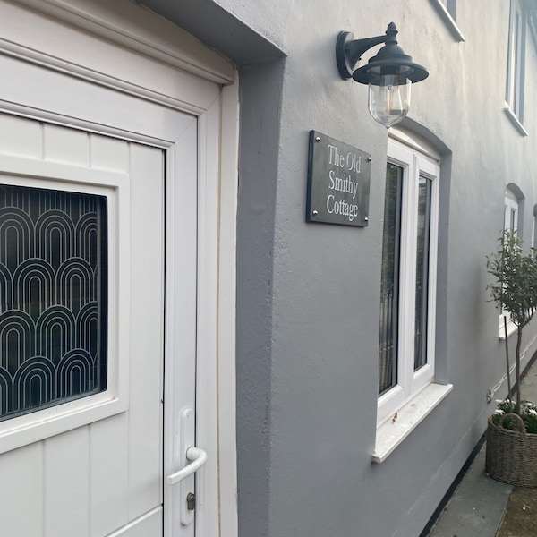 Green Slate House Sign - Personalised With Your House Name. Size is 35 ...