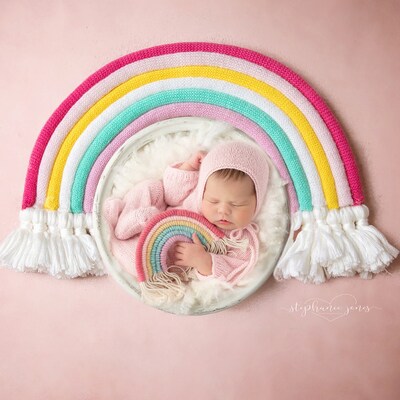 Rainbow Baby Newborn Digital Backdrop Colorful Rainbow Over - Etsy