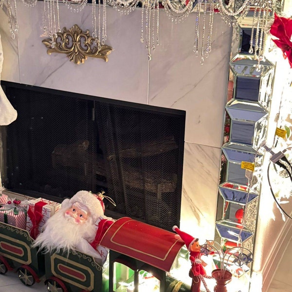 Jeweled Rhinestone Mantel Garland | Luxury Crystal Fireplace Swag ...