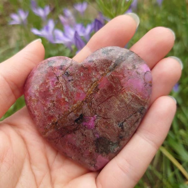 XXL Peach Stilbite Heart, the Stone With Lots of Healing Properties New ...
