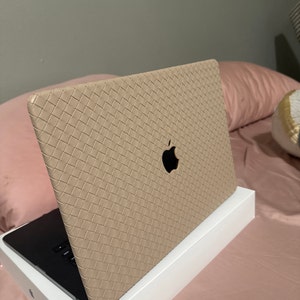 Woven Leather Milky Beige Hard Case Cover for MacBook Air 13 MacBook ...