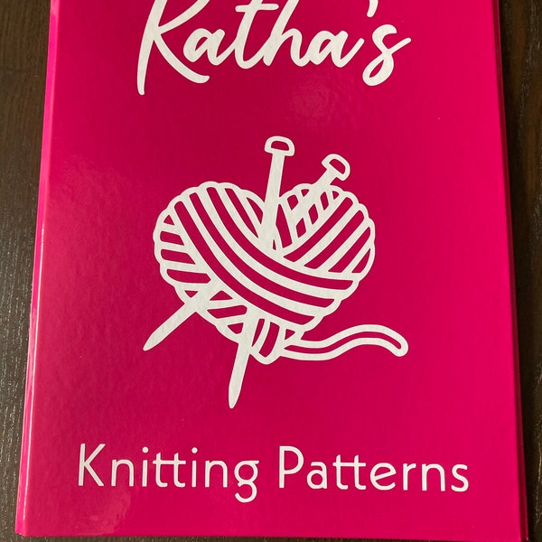 Personalised A4 Folder, Knitting Patterns, Custom Made Ring Binder ...