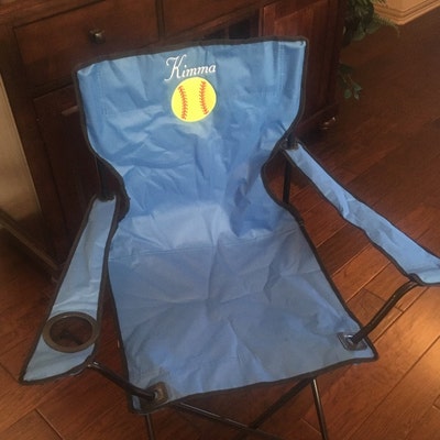 Personalized Baseball Chair, Baseball Mom Chair, Lawn Chair, Folding ...