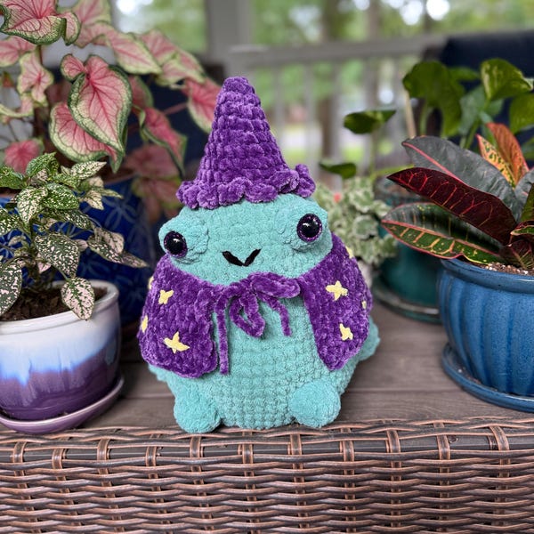Jumbo Wizard Frog Crochet Pattern / Chunky Crochet Wizard Mage / US PDF ...