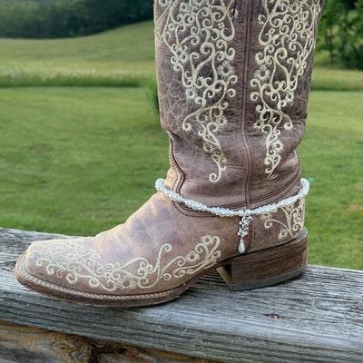 Cow Head Boot Chain Bling for Cowboy Boots Rhinestone and Crystal ...