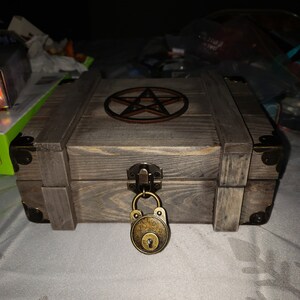 Wiccan Ashwood Altar Box Pentacle Design Reclaimed Wood - Etsy