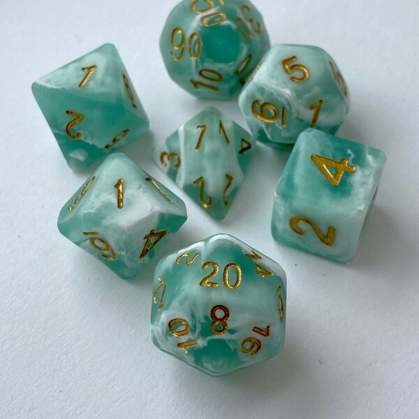 Seastone Dice Set (made to Order) - Etsy